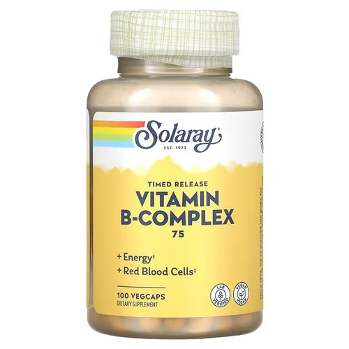 Solaray, Vitamin B-Complex 75, Timed-Release, 100 VegCaps