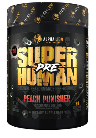 ALPHA LION SUPERHUMAN PRE PRE-WORKOUT PEACH PUNISHER - 21 SERVINGS