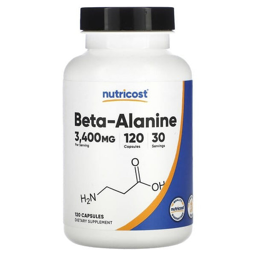 Nutricost, Beta-Alanine, 3,400 mg, 120 Capsules (850 mg per Capsule ...