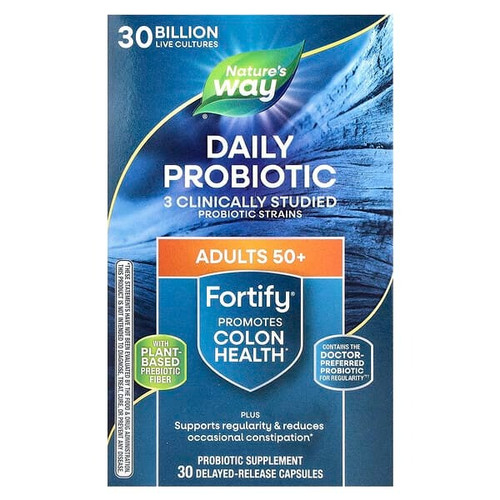 Nature's Way Fortify, Daily Probiotic, Adults 50+, 30 Billion CFU, 30 ...
