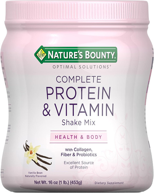 Nature's Bounty Optimal Solutions Protein Powder with Vitamin C, 16 oz ...