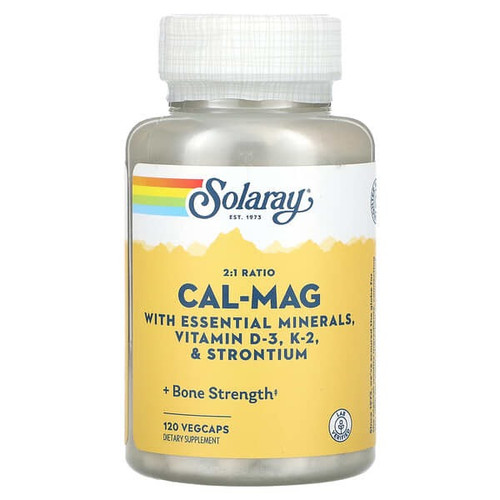 Solaray, 2:1 Ratio Cal-Mag, 120 VegCaps - Goods And Naturals
