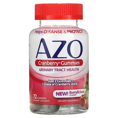 Azo Cranberry Gummies, Berrylicious, 72 Gummies - Goods And Naturals