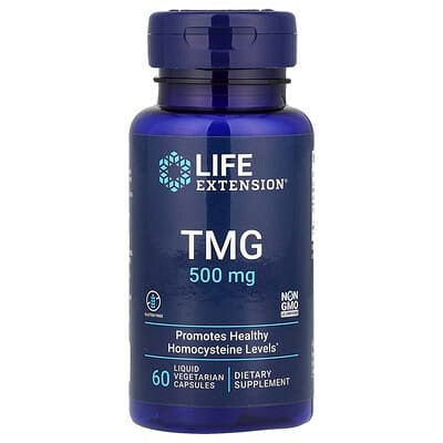 Life Extension, TMG, 1,000 mg, 60 Liquid Vegetarian Capsules (500 mg ...