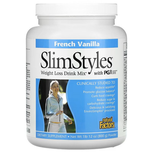 Natural Factors, SlimStyles, Weight Loss Drink Mix Powder with PGX ...