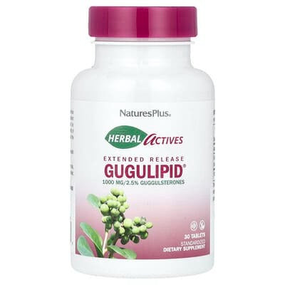 NaturesPlus, Herbal Actives, Gugulipid®, Extended Release, 1,000 mg, 30 ...