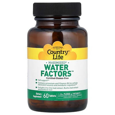 Country Life Maximized Water Factors, 60 Tablets - Goods And Naturals