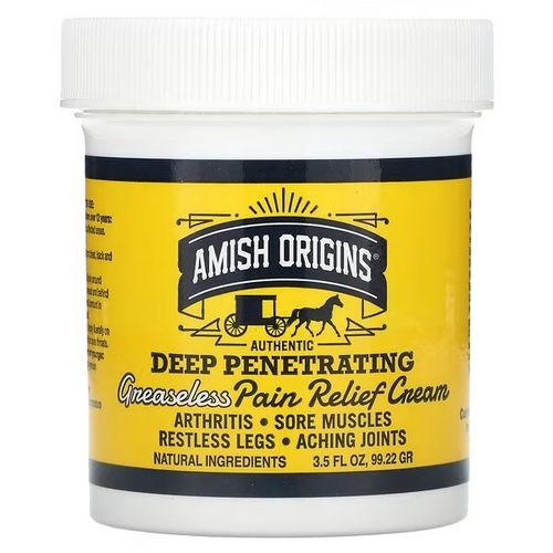 Amish Origins, Deep Penetrating Pain Relief Greaseless Cream, 3.5 fl oz