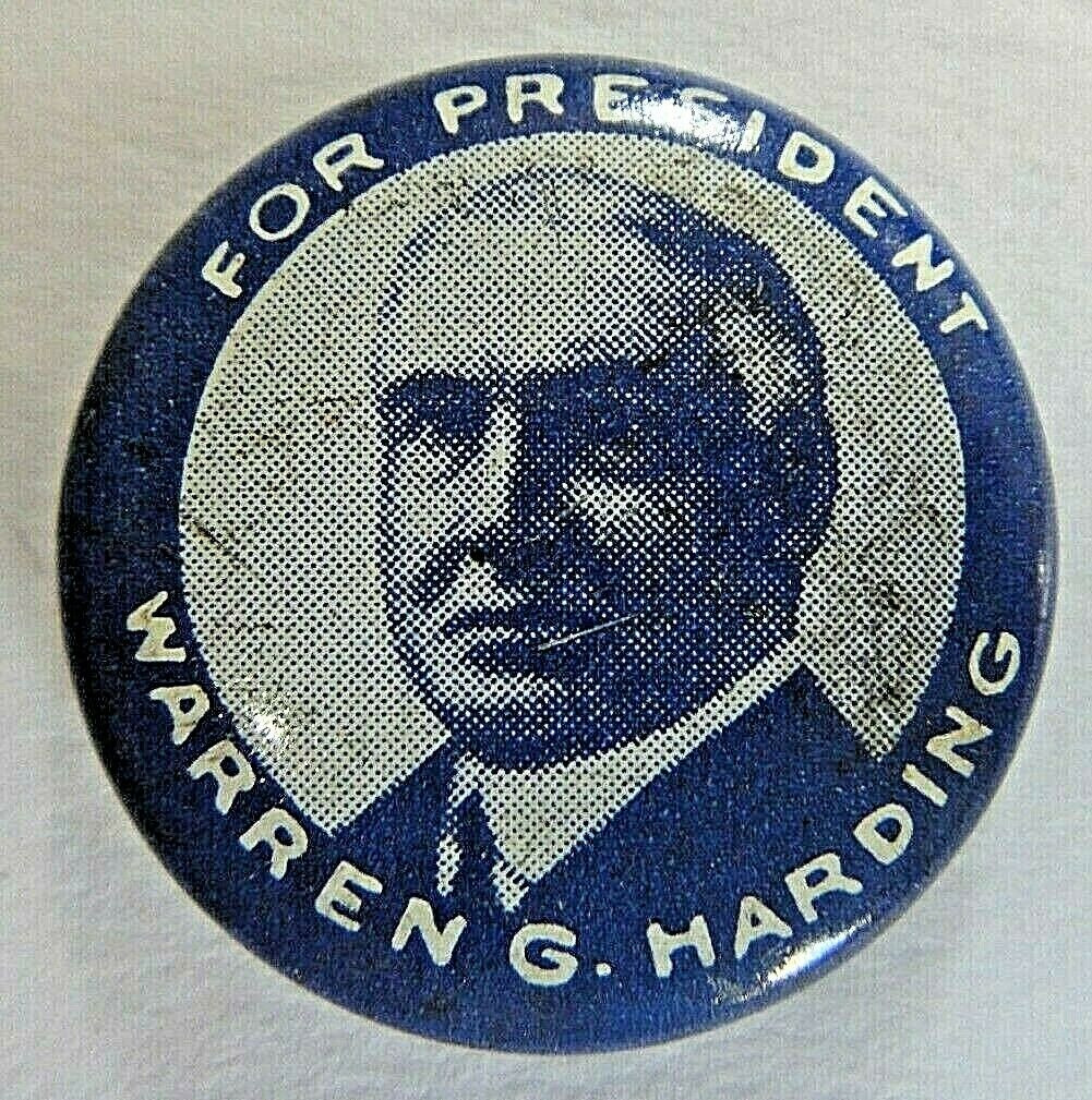 Warren G. Harding 1920 Presidential Campaign Button (Reproduction Pin ...