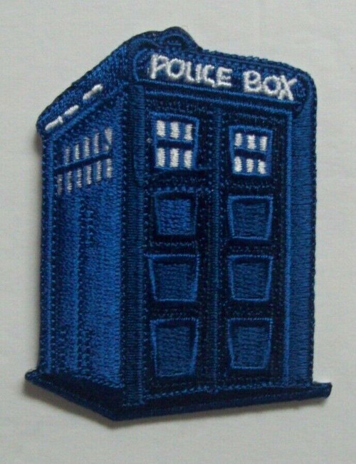 Doctor Who Die-cut Tardis Embroidered Patch - New - MTCToys.com