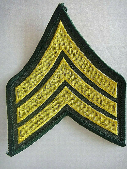 Army Sergeant Uniform Stripes Embroidered Patch -new - MTCToys.com