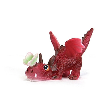 Mini Red Dragon with Butterfly