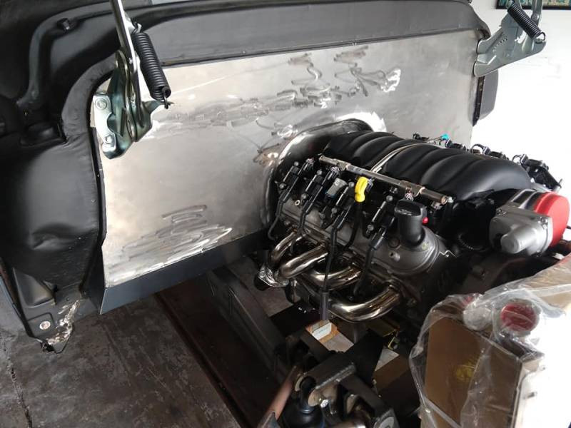 1955-59 Chevy & GMC Truck Recessed Smoothie Steel Firewall For LS/LT ...