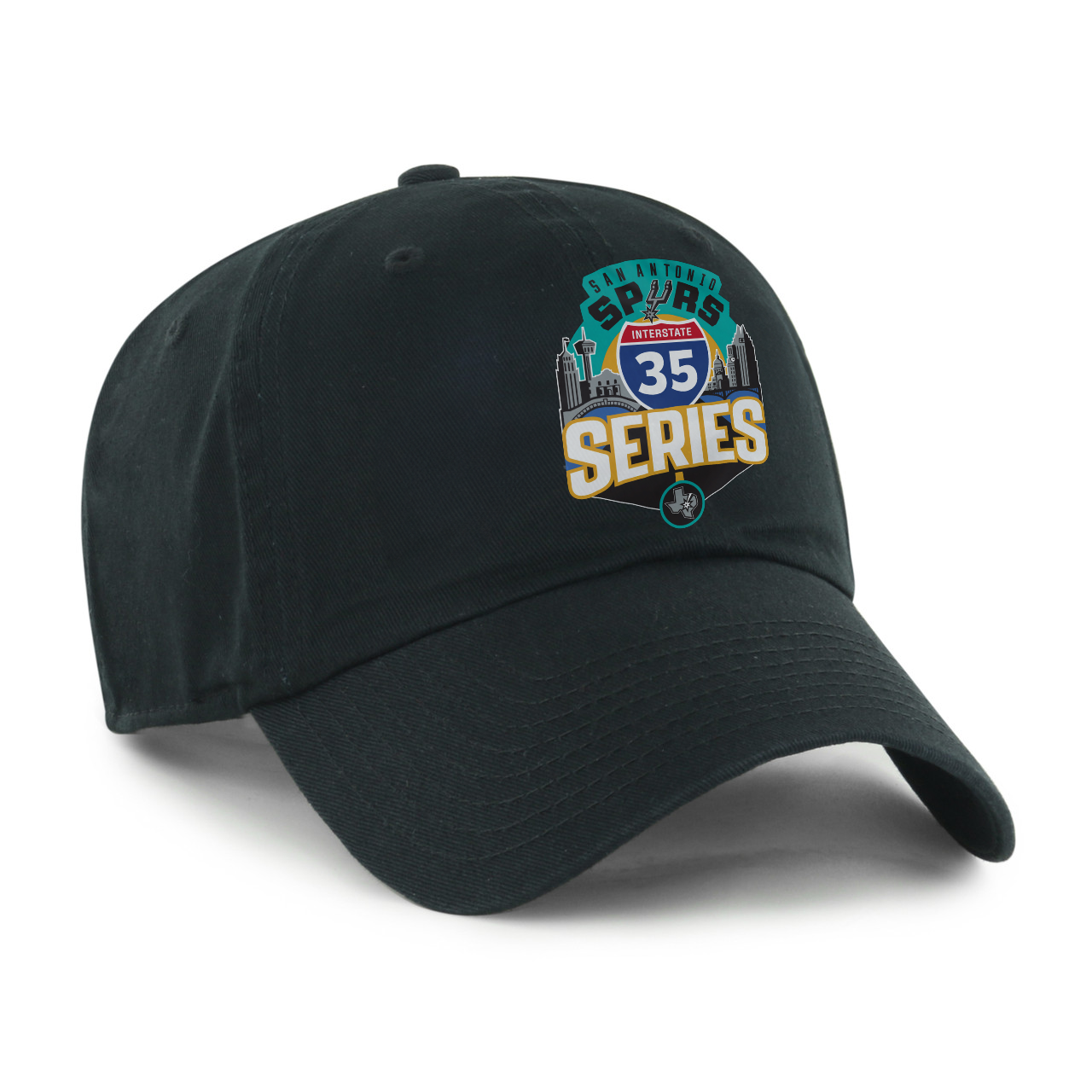 San Antonio Spurs Men's New Era I-35 Adjustable Cap - Black