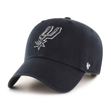 San Antonio Spurs Men's '47 Brand Clean Up Black Primary Cap - The ...