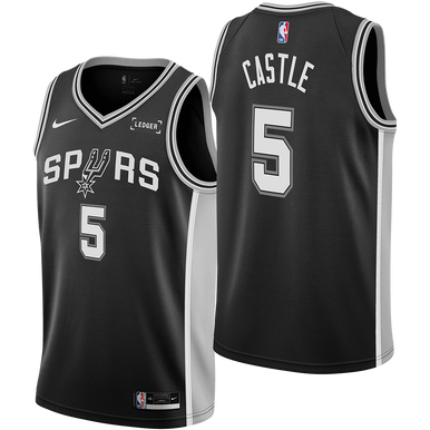 San Antonio Spurs Men's Nike Icon Edition Stephon Castle Swingman Jersey
