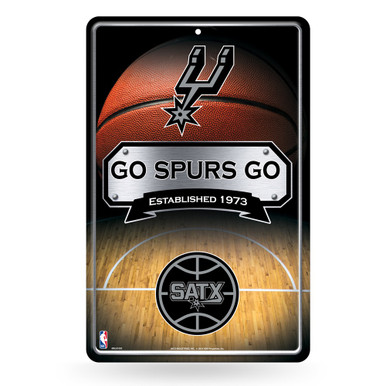 San Antonio Spurs Rico 11" x 17" Home Decor Sign - Silver