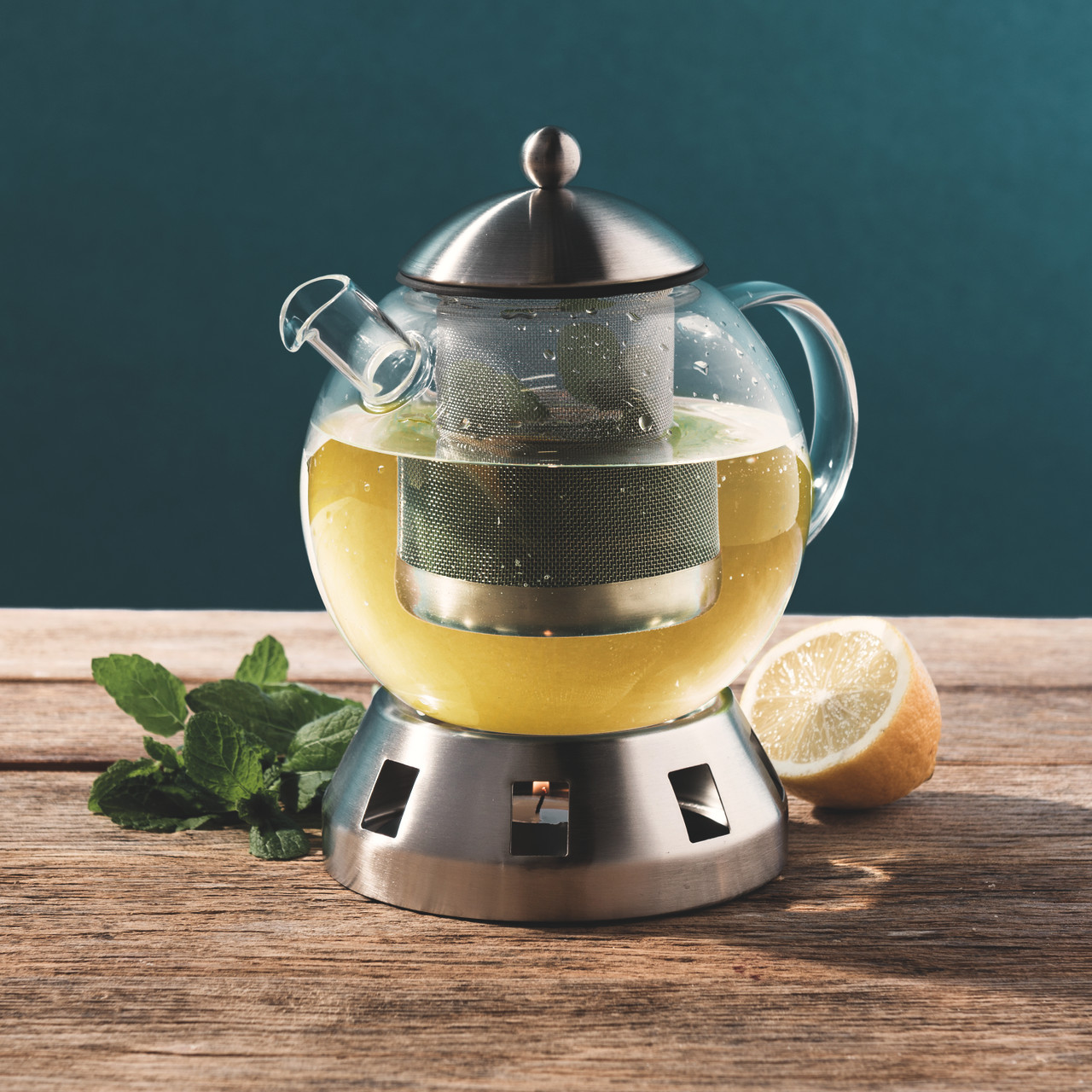 BergHOFF Essentials Dorado 4 piece Glass Teapot, 44oz