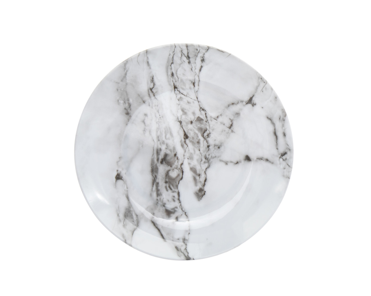 Marble Melamine Dinner Plates, Set of 4