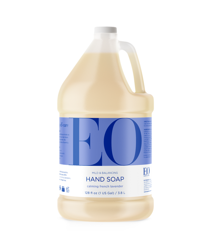 EO 128oz Hand Soap 1 Gallon Refill, French Lavender (Set of 4)