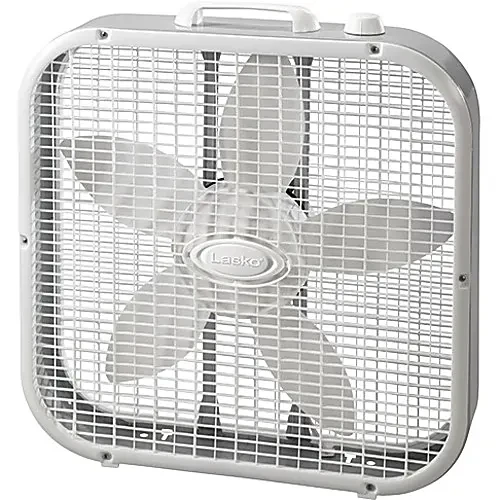 Lasko Box Fan, 3-Speed, 20-Inch, White