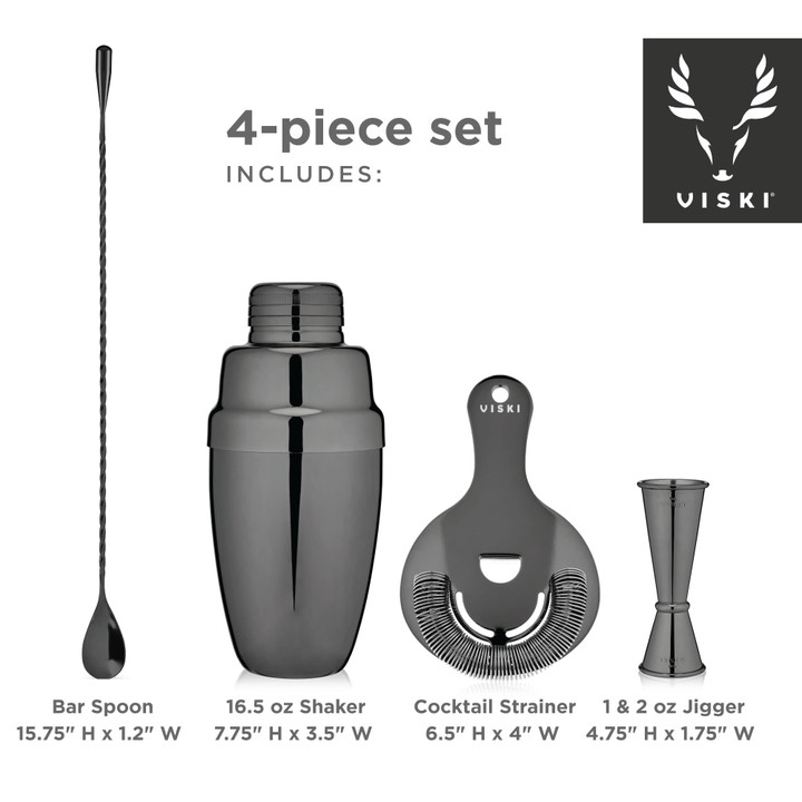Viski 4-Piece Barware Set