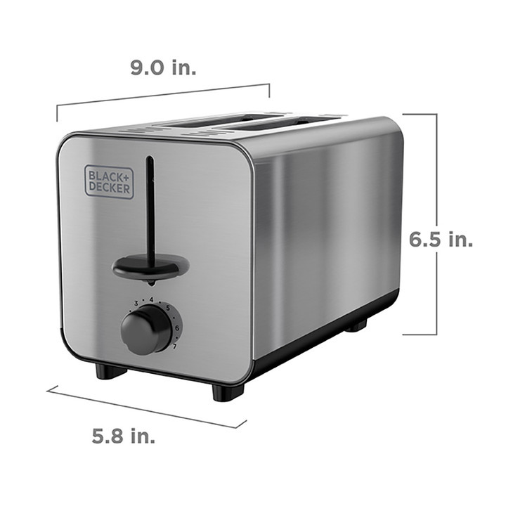 Black & Decker 2 Slice Stainless Steel Toaster