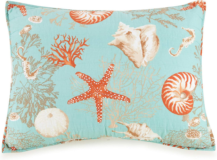 Starfish & Shells 100% Cotton 3-Piece Quilt Set