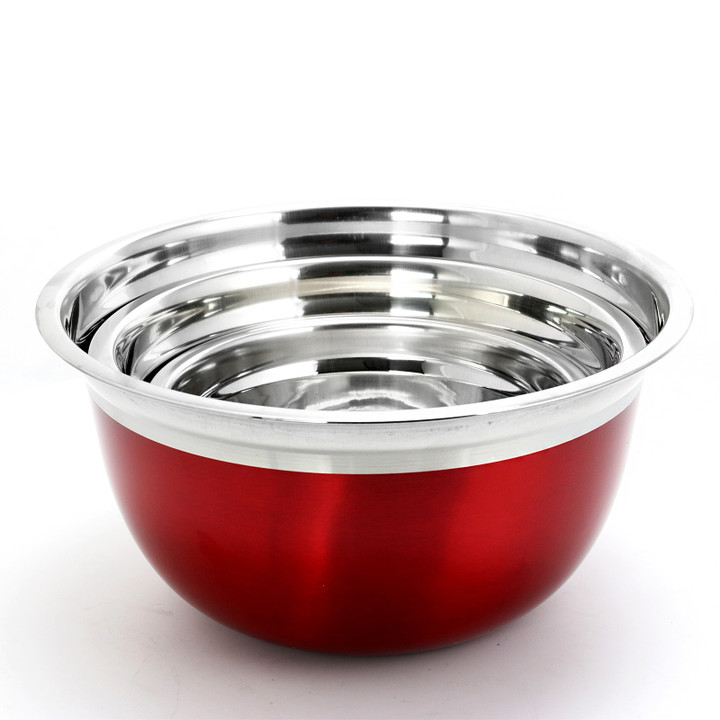 Oster Rosamond 3 Piece Stainless Steel Round Mixing Bowls