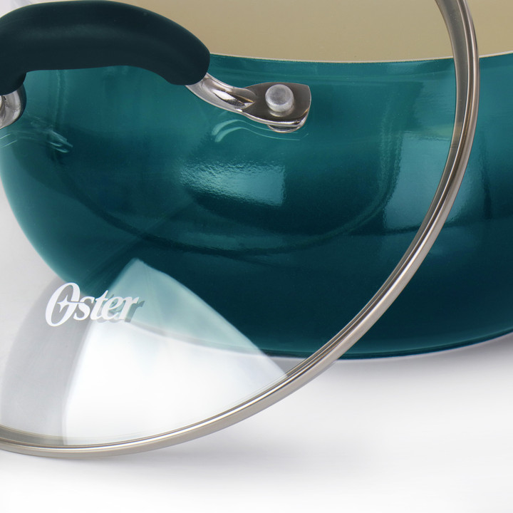 Oster Corbett 3.1 Quart Nonstick Aluminum Saucepan in Blue