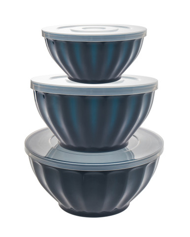 Navy Mixing Bowls (3 Piece Set)