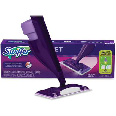 Swiffer WetJet Spray Mop Starter Kit - Power Mop, 5 Pads & Solution ...