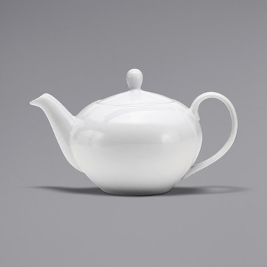 Oneida Buffalo Bright White Porcelain 15.25oz Teapot (Set of 12)