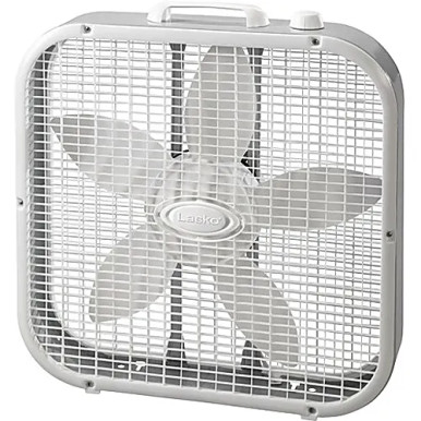 Lasko Box Fan, 3-Speed, 20-Inch, White