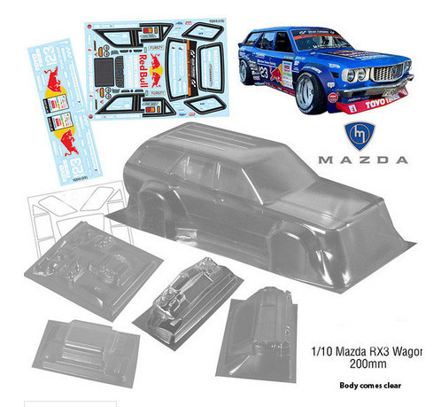 Bodyworx N154 RX3 Wagon Clear Body 200mm 1/10