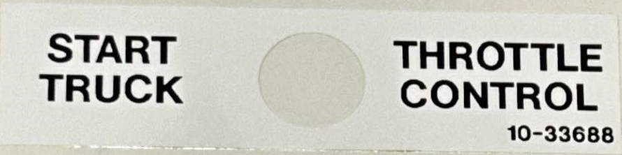 DECAL, THROTTLE ADVANCE - OneSource Parts LLC- Store