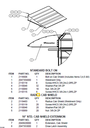EXTENSION,CAB SHIELD - OneSource Parts LLC- Store