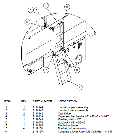 ASL LADDER LOWER ASSY - OneSource Parts LLC- Store