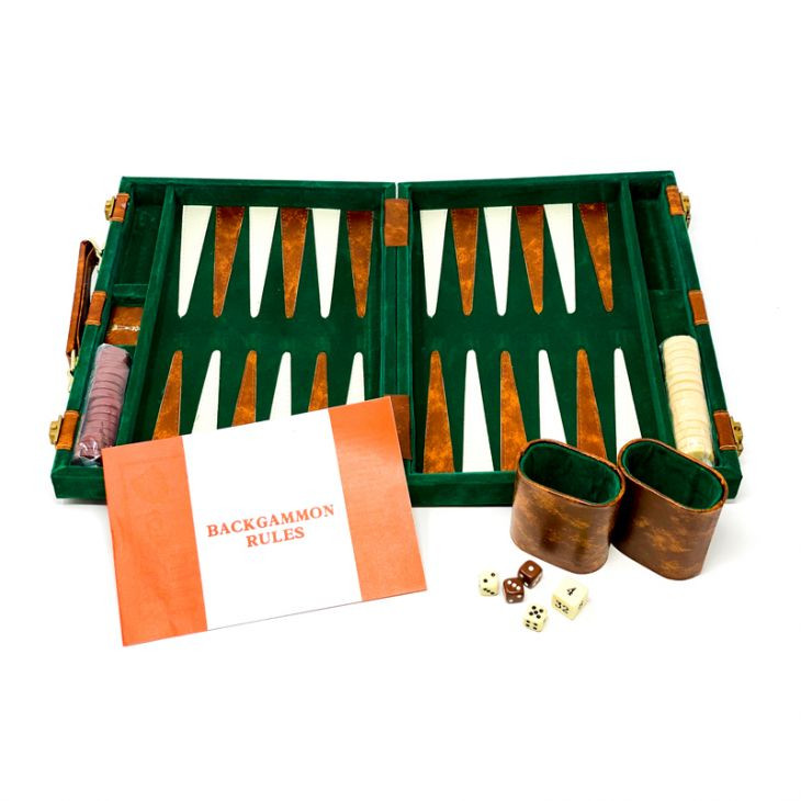 Backgammon Set: The Elegant Backgammon Set, Velour, 18 in. x 12 in.