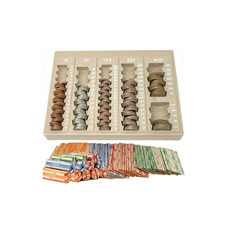 Money Handling Supplies: Coin Counting Station with Wrappers
