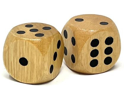 1" Custom Wood Dice Round Corners