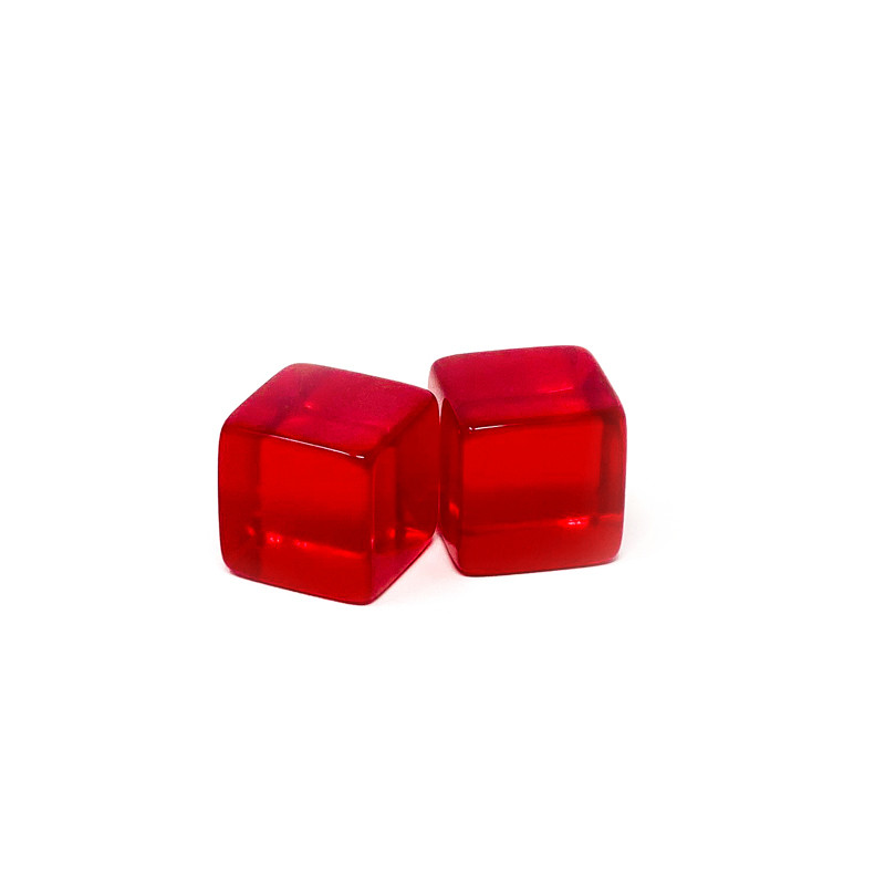 16mm Red Transparent Counting Cubes/Blank Dice (10 Pieces)