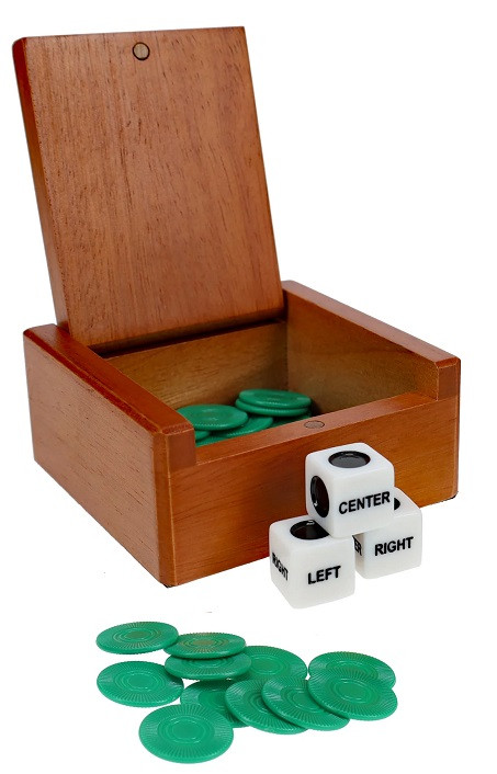 Left Right Center Wooden Box