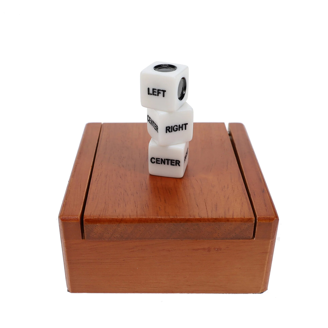Left Right Center Wooden Box