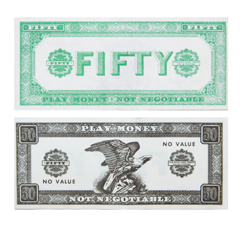 $50 Bills - Play Money Bundle of 1000 bills