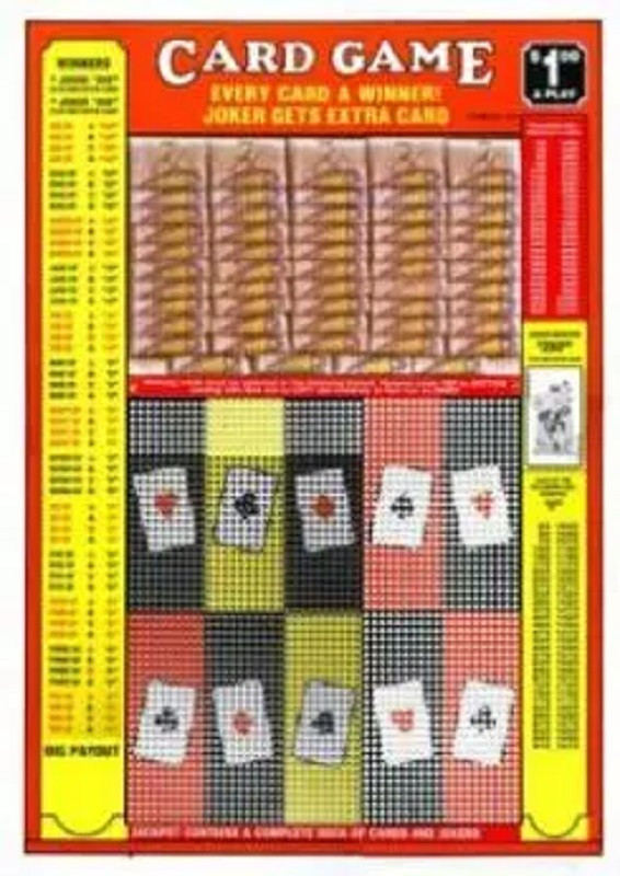 Giant $1 Card Game Punchboard 2700 Holes