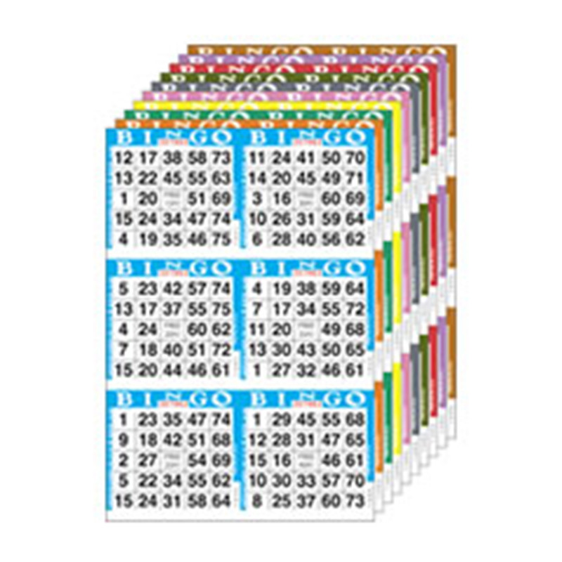 150 Bingo Booklets - 6 On Vertical Ten Sheets per Booklet