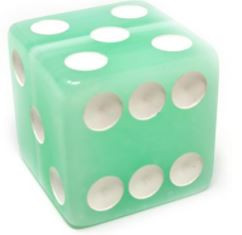 Tropical Colors Dice Collection: Lime Color 2" Tropical Dice, per pair