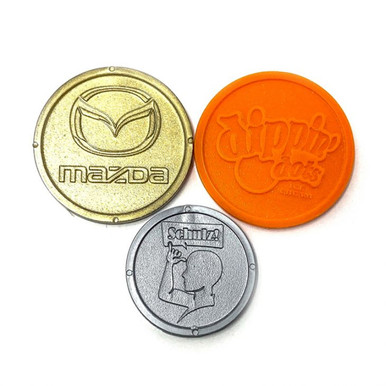 Custom Molded Plastic Tokens .98" (25mm)