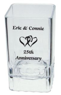 Square Custom Fluted Shot Glass - 2 oz